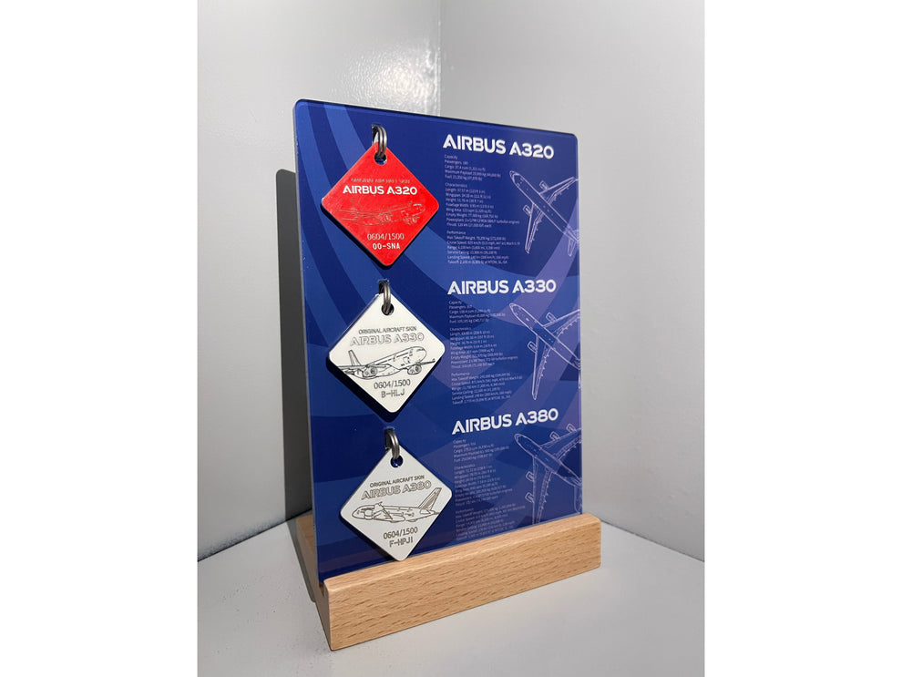 The Airbus Collection in Acrylic Display --- Airlinertags